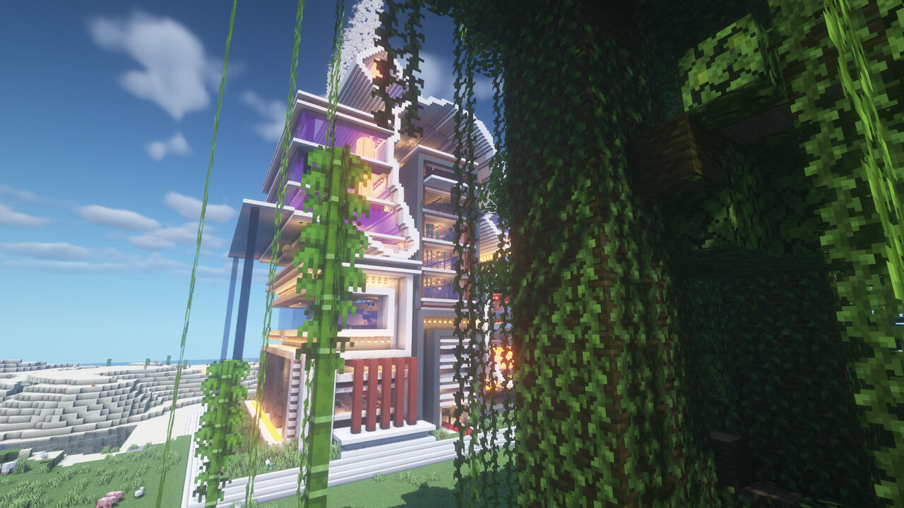 Futuristic Server Spawn Minecraft Map