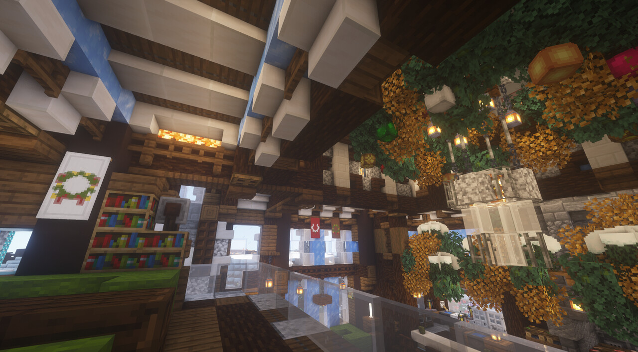 ⛄Modern Cafeteria in winter⛄ Minecraft Map