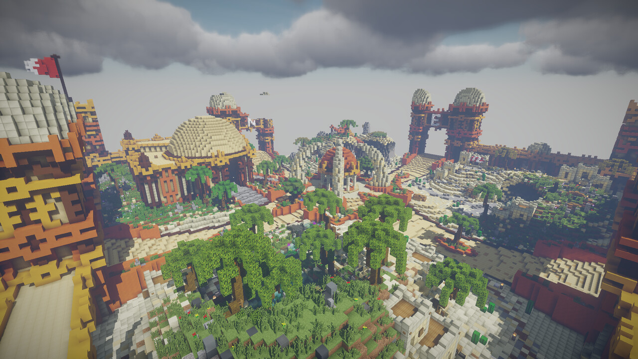 Spawn Faction 800x800 (with WarZone) Minecraft Map