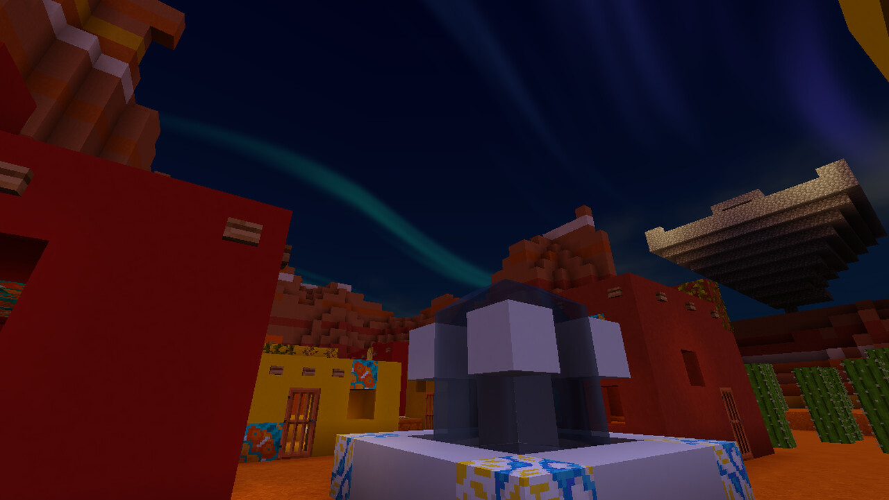 Adobe style village with canyon, inverted pyramid, and private airport ...