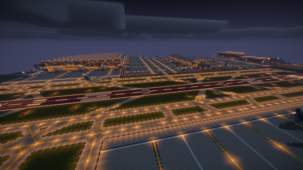 MASSIVE Airport with Aircraft, 2 terminals, cargo, ATC tower, train ...