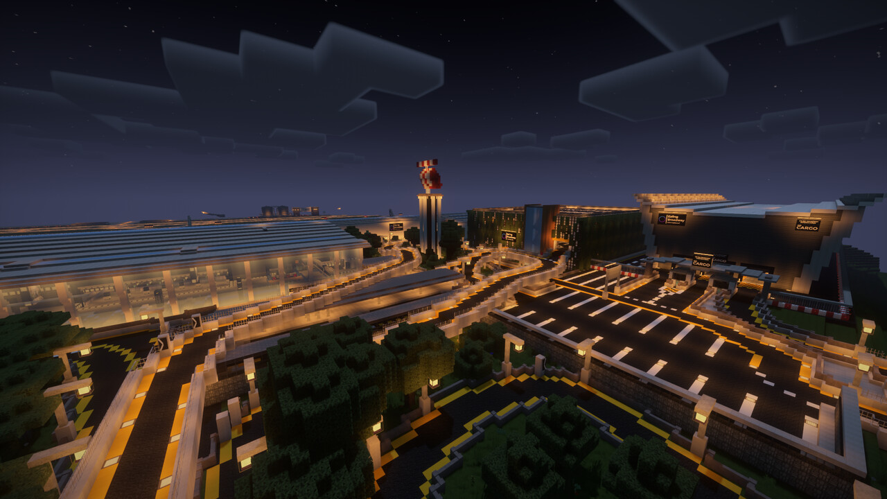 MASSIVE Airport with Aircraft, 2 terminals, cargo, ATC tower, train ...