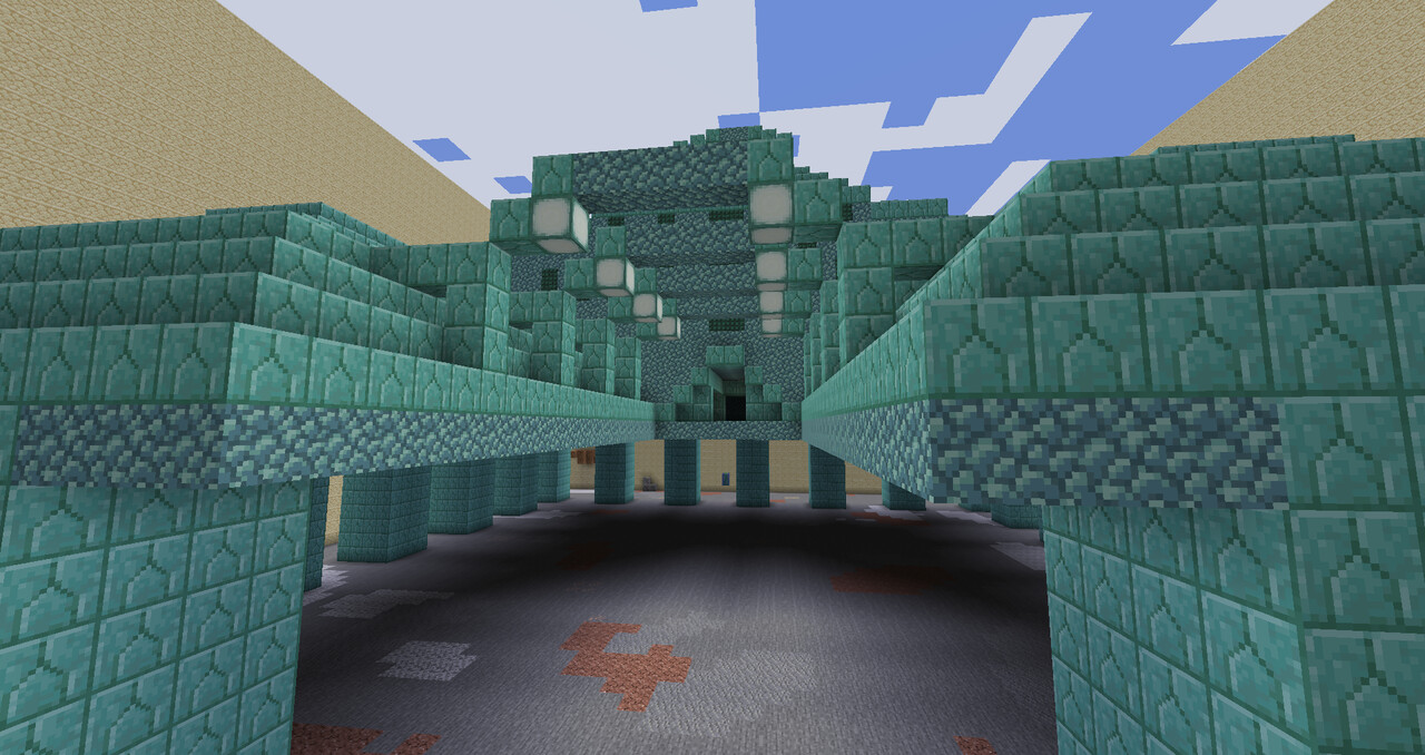 Natural Ocean Temple Schematic Minecraft Map
