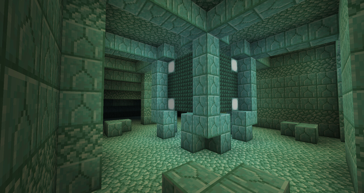 Natural Ocean Temple Schematic Minecraft Map