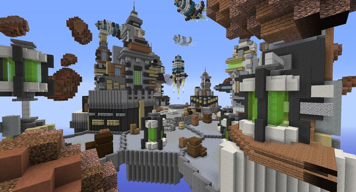 Futuristic Sci-Fi Skyblock Spawn [250x250] Minecraft Map