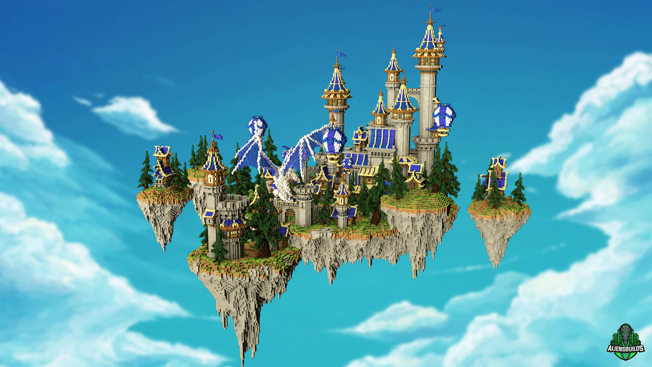 ⭐ EXCLUSIVE ⭐ Castle Lobby - AliensBuilds 🏰 Minecraft Map