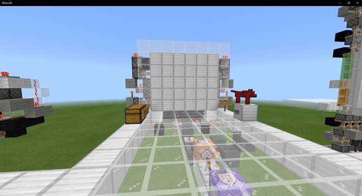 4 piston doors, bedrock edition [ONLY] 1x2, 2x2, 4x4, 6x6, Minecraft Map