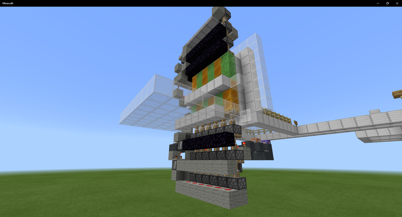 4 piston doors, bedrock edition [ONLY] 1x2, 2x2, 4x4, 6x6, Minecraft Map