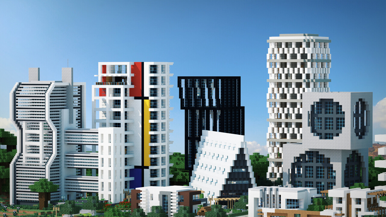 Viridian City High Tech park Minecraft Map