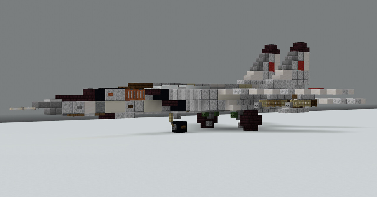 Mikoyan-Gurevich MiG-25 (NATO: Foxbat) (1.5:1 scale) Minecraft Map