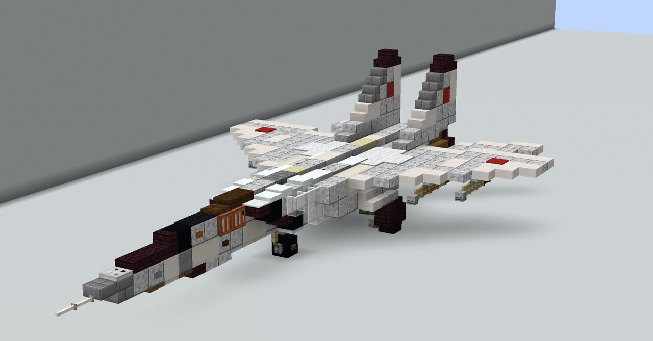 Mikoyan-Gurevich MiG-25 (NATO: Foxbat) (1.5:1 scale) Minecraft Map
