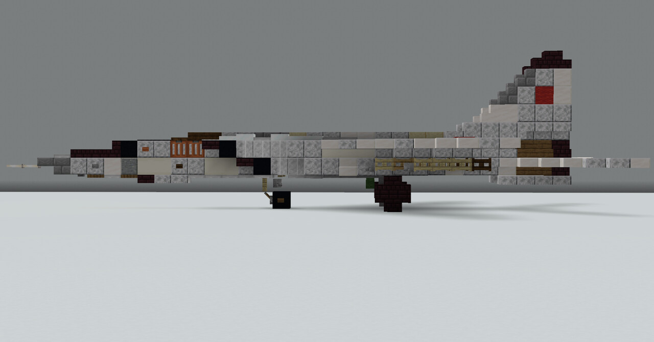 Mikoyan-Gurevich MiG-25 (NATO: Foxbat) (1.5:1 scale) Minecraft Map