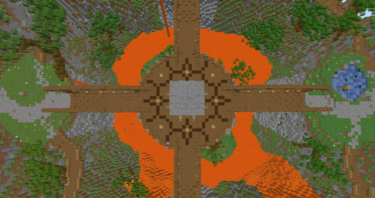 Lava Sky Island Server Spawn Minecraft Map
