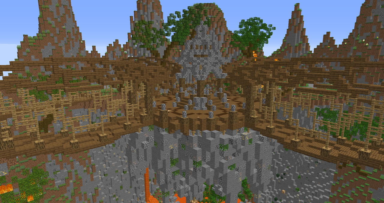 Lava Sky Island Server Spawn Minecraft Map