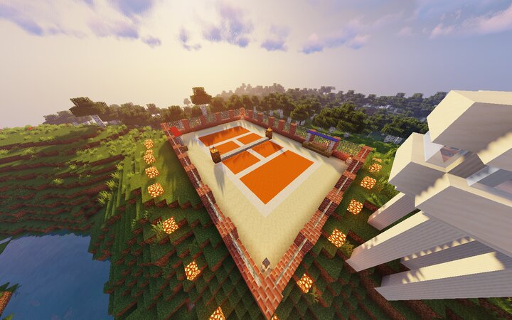 Tennis map for 2 player Minecraft Map