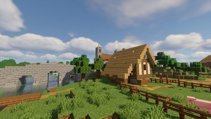 Small Medieval Village Minecraft Map