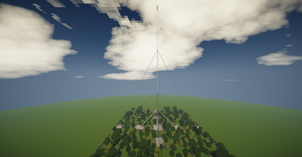 240 meters height radio antenna Minecraft Map