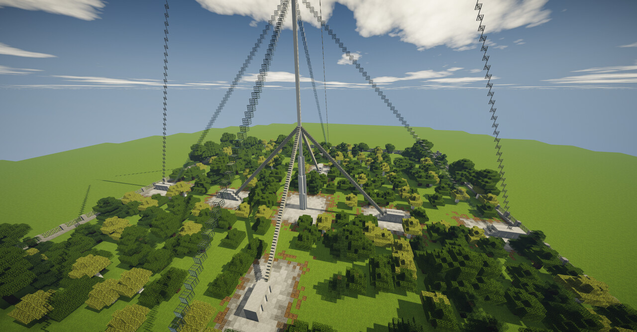 240 meters height radio antenna Minecraft Map