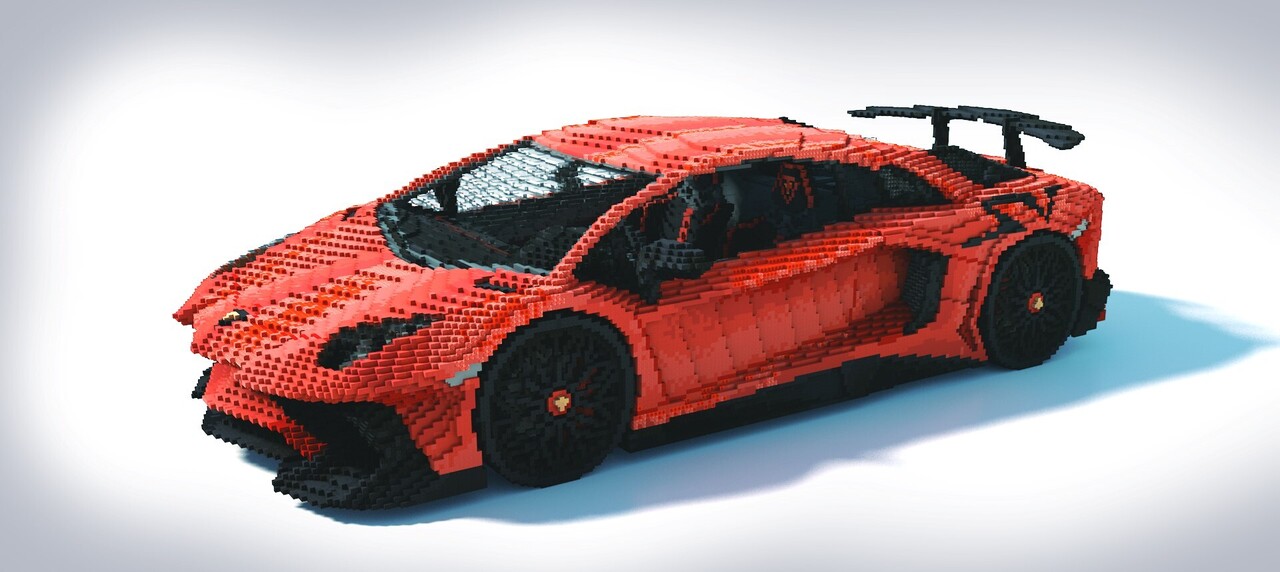 Lamborghini Aventador SV Minecraft Map