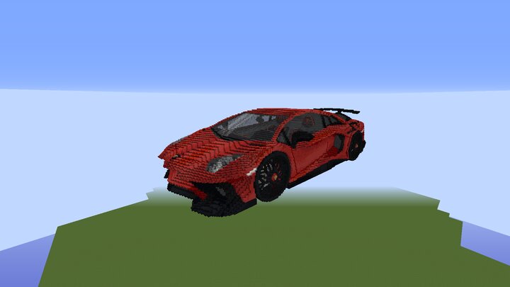 Lamborghini Aventador SV Minecraft Map