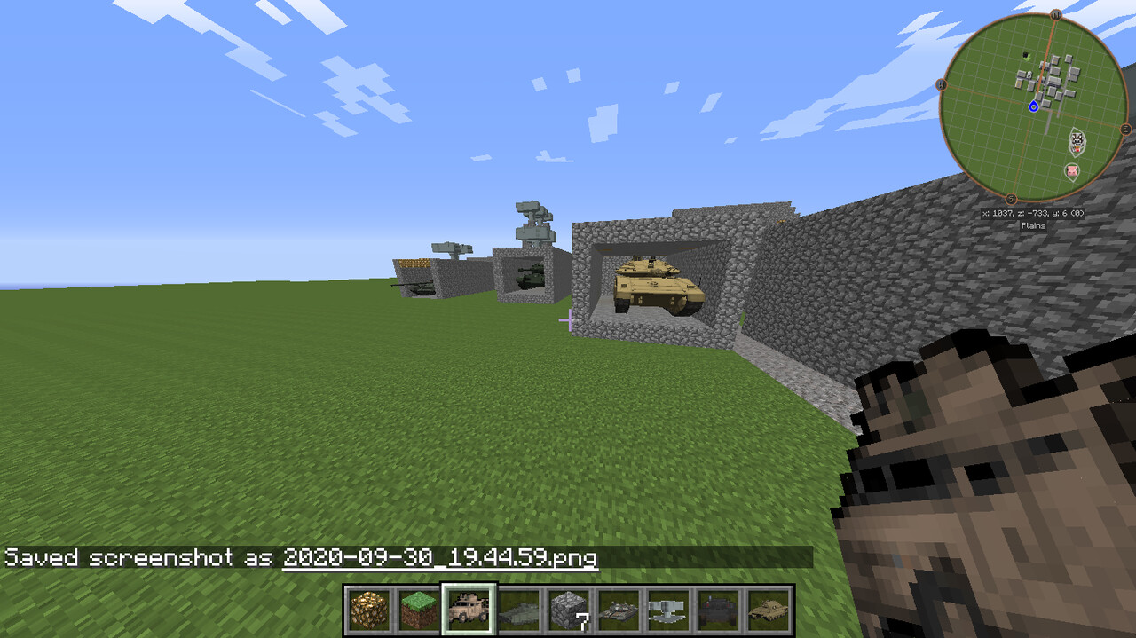 village to a mcheli tank base Minecraft Map