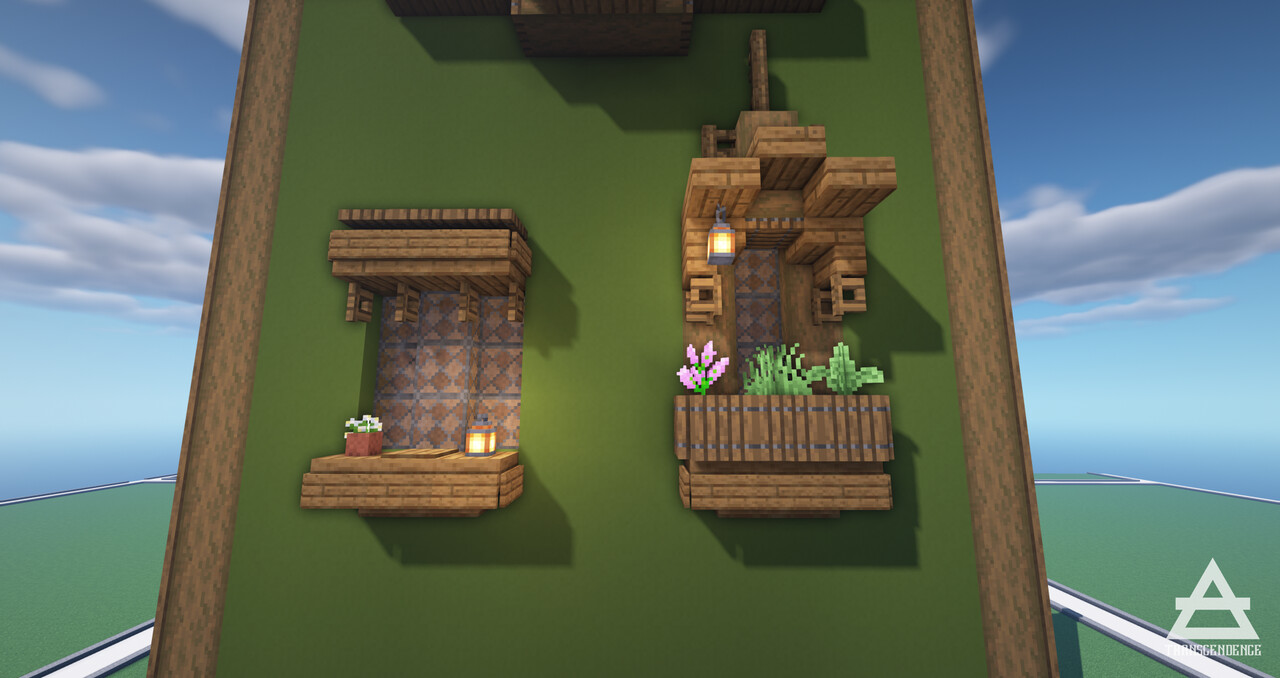 Ornate Wooden Window Designs Minecraft Map