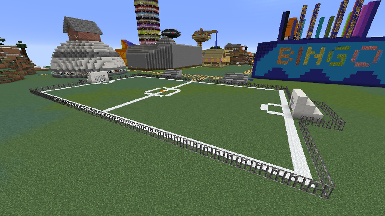 Stampy's Lovely World by EwanGaming with Soccer Pitch Minecraft Map