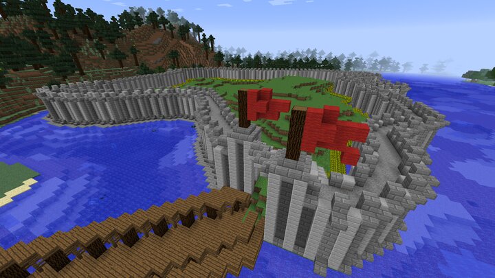 Medieval protective wall Minecraft Map