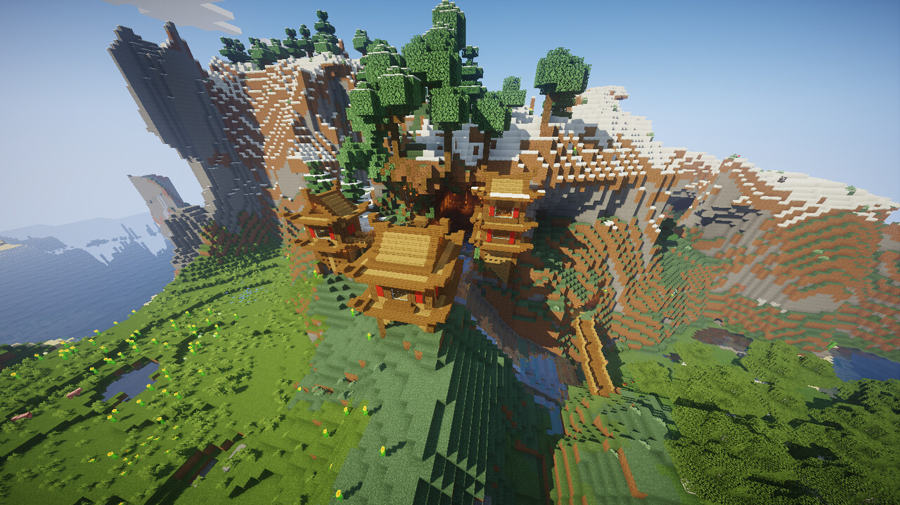 Japanese Mountain House 2 Minecraft Map