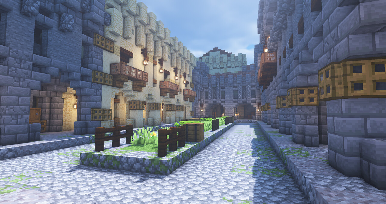 Floating Gothic City on a 1k/1k Map Minecraft Map