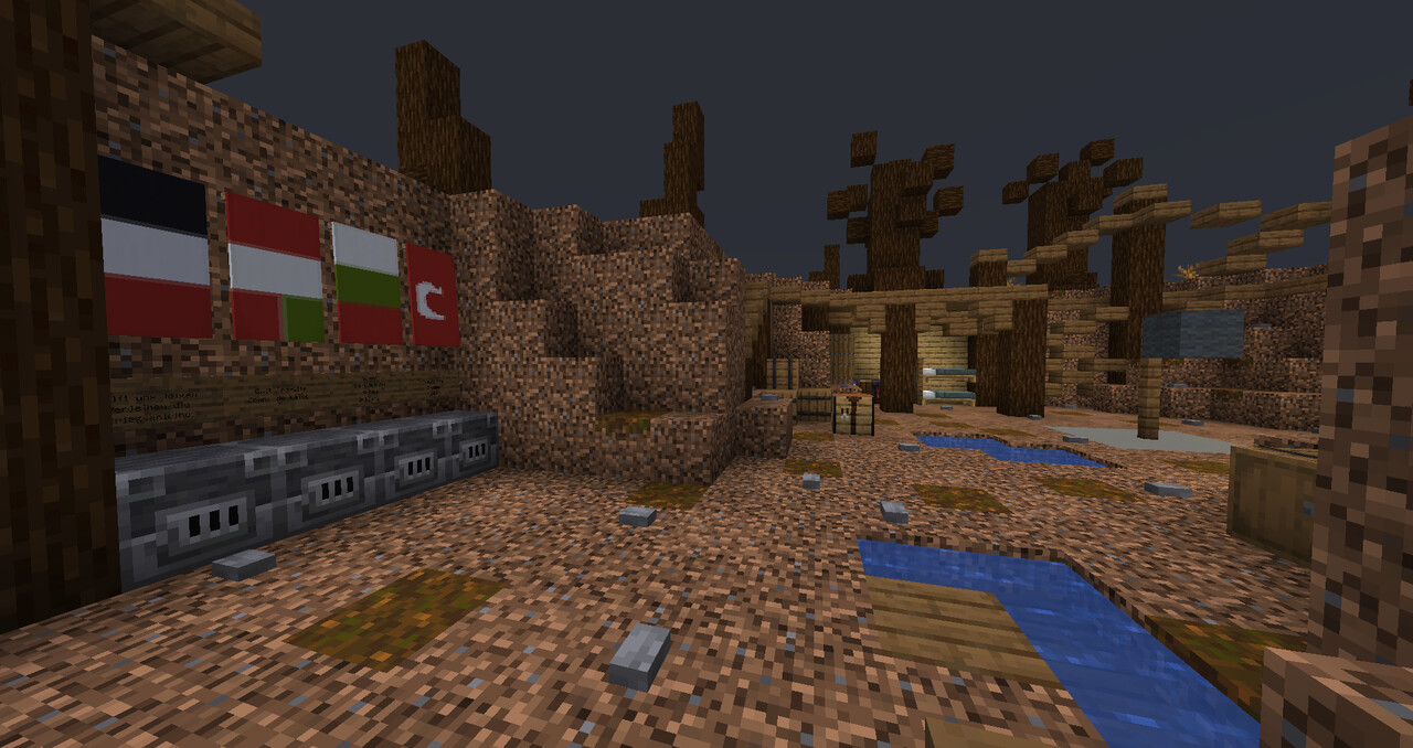 World War I trench warfare capture the flag PVP arena. Minecraft Map