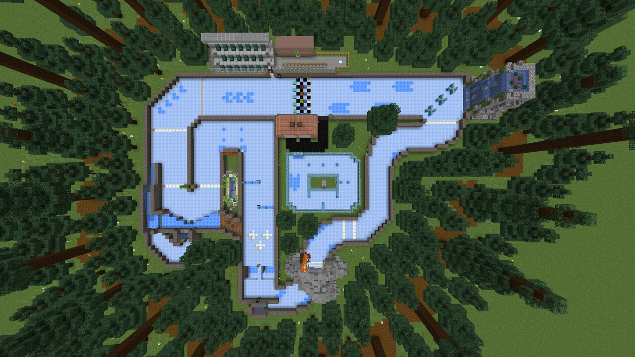 Ice Boat Race Track Minecraft Map