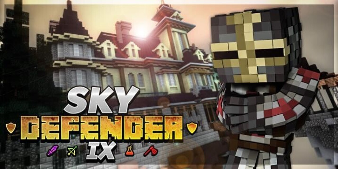 Sky Defender IX - Halloween Locked & Key Mansion Minecraft Map