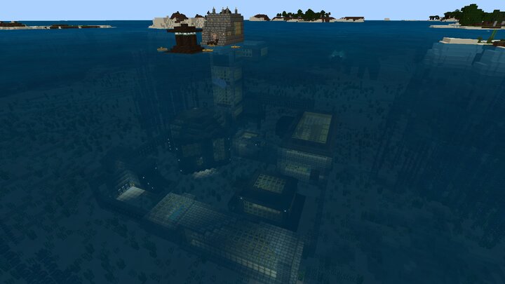 bedrock ocean underwater base Minecraft Map
