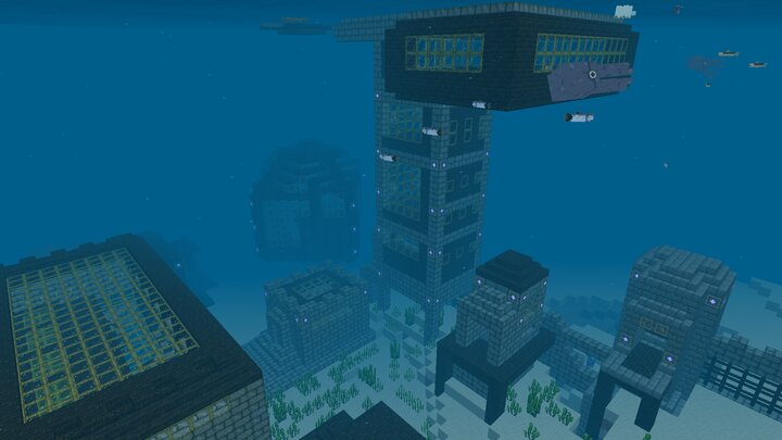 bedrock ocean underwater base Minecraft Map