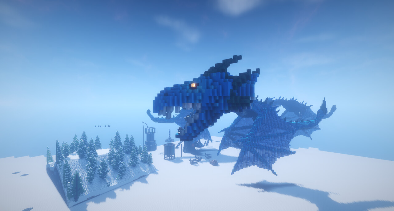 Diagonal Ice Dragon Minecraft Map