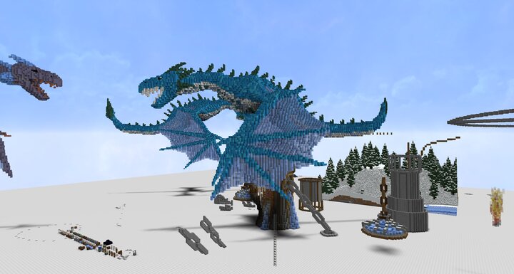 Diagonal Ice Dragon Minecraft Map