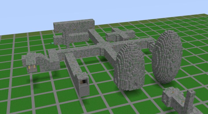 Modular Dungeon Hallway Schematics and World Map Minecraft Map