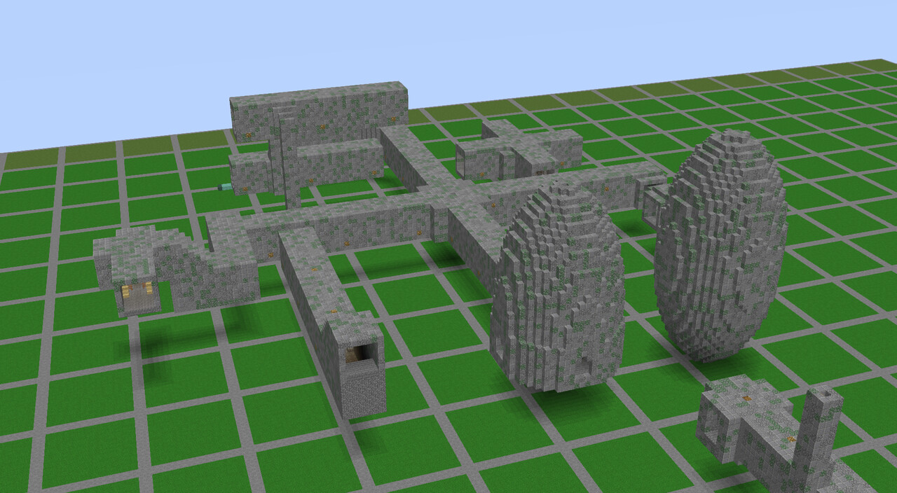 Modular Dungeon Hallway Schematics and World Map Minecraft Map