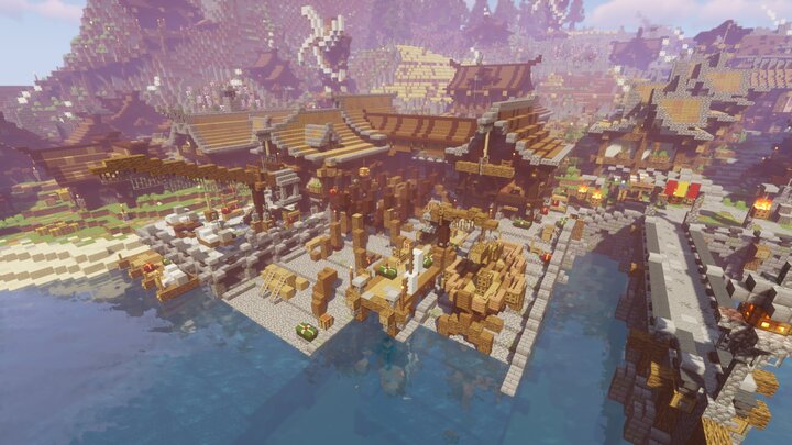 medieval shipyard - chaniter naval médiéval - mittelalterliche Werft Minecraft Map