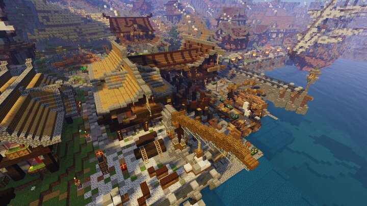 medieval shipyard - chaniter naval médiéval - mittelalterliche Werft Minecraft Map