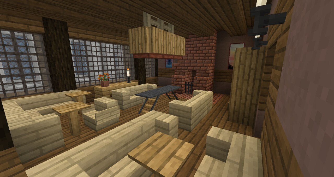 Hotel (outside and interior) Minecraft Map