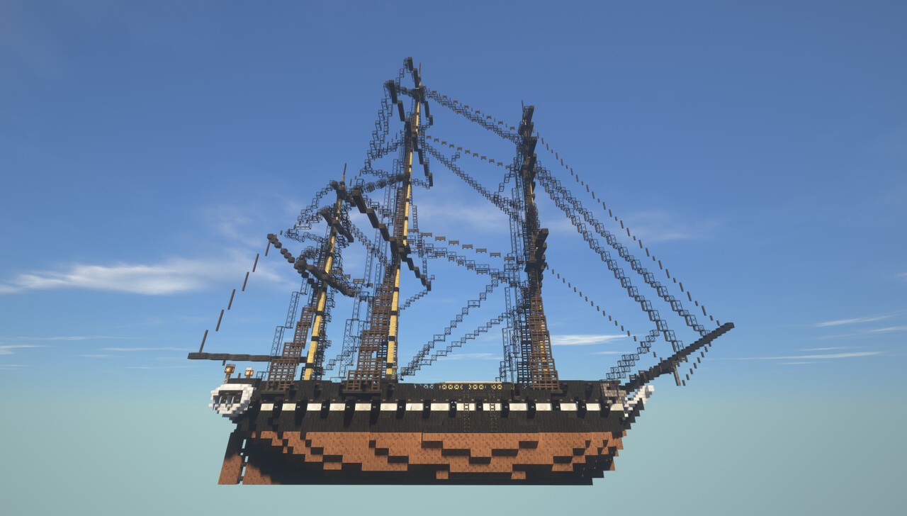 U.S.S. Trident - 50 Gun Navy Frigate Minecraft Map