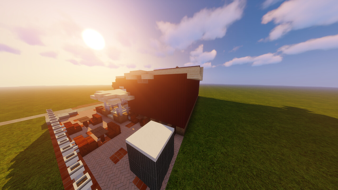 Small Town Building #1 - Red Restaurant Minecraft Map