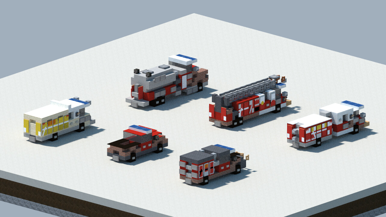 Dream's pack of fire trucks [With Download] Minecraft Map