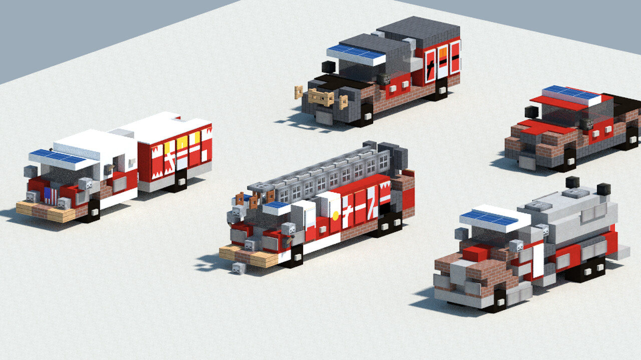 Dream's pack of fire trucks [With Download] Minecraft Map