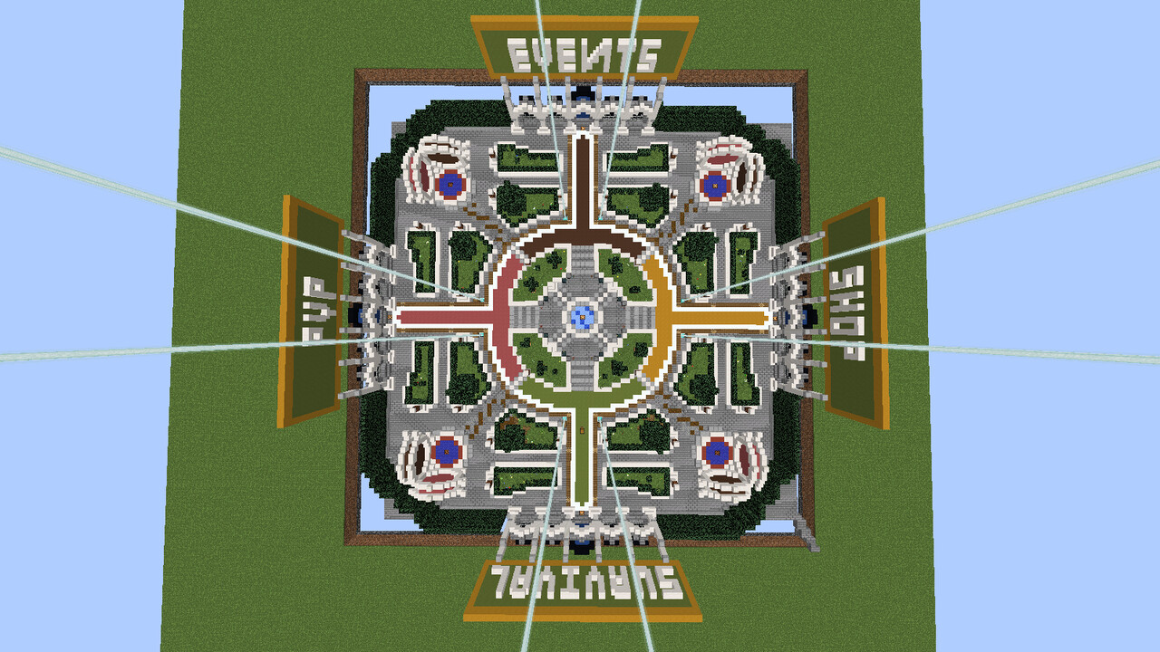 Minecraft Spawn with Portals Minecraft Map