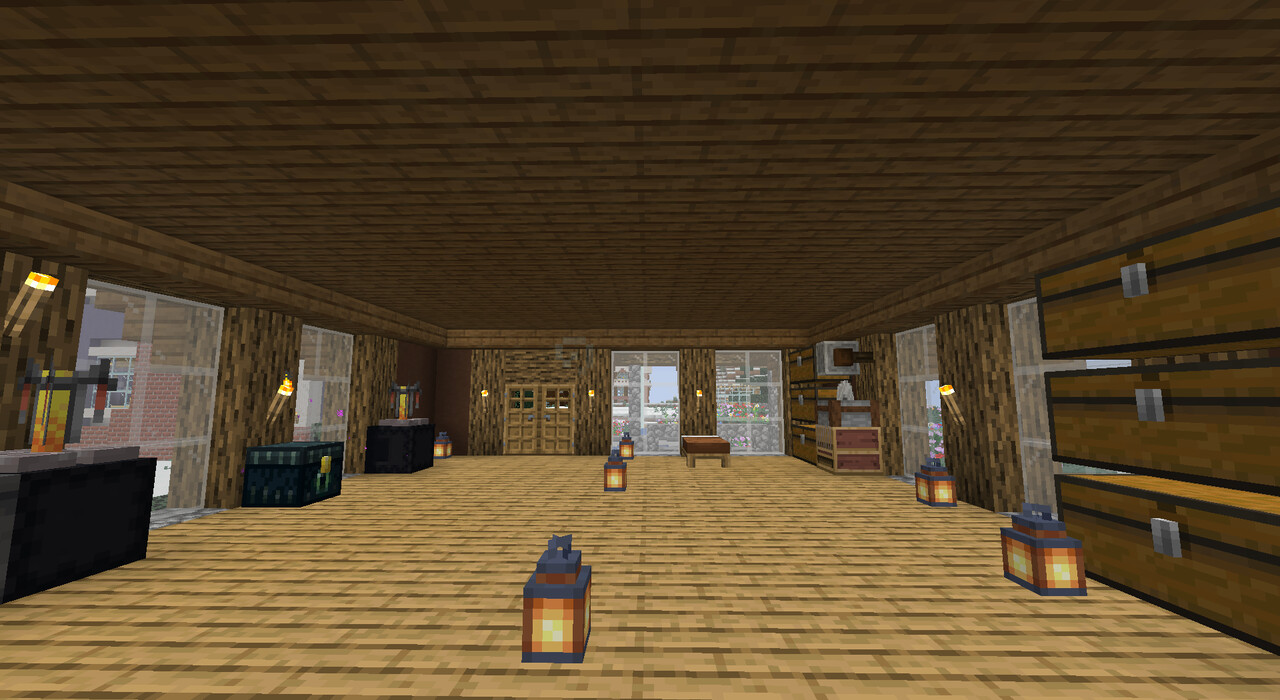 large cottage community center. Minecraft Map