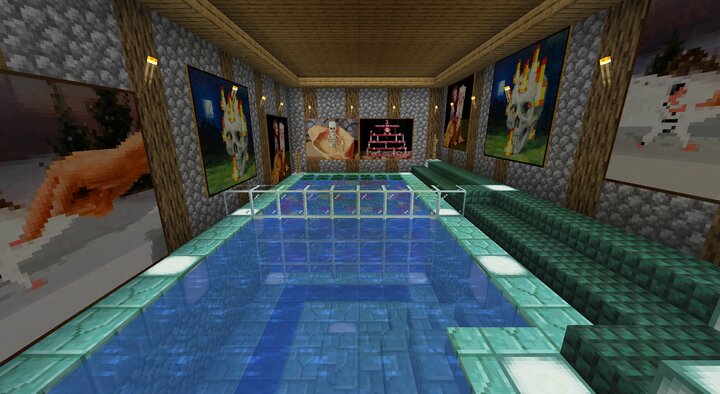 large cottage community center. Minecraft Map