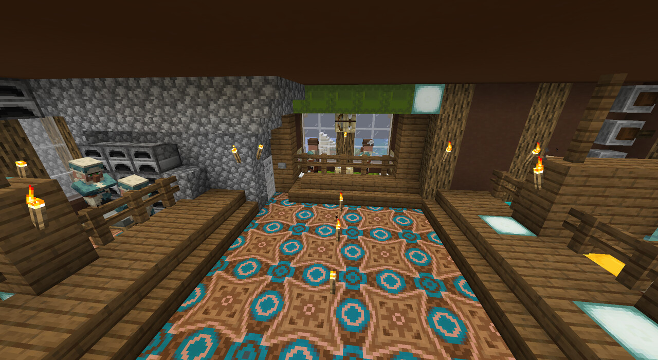 large cottage community center. Minecraft Map